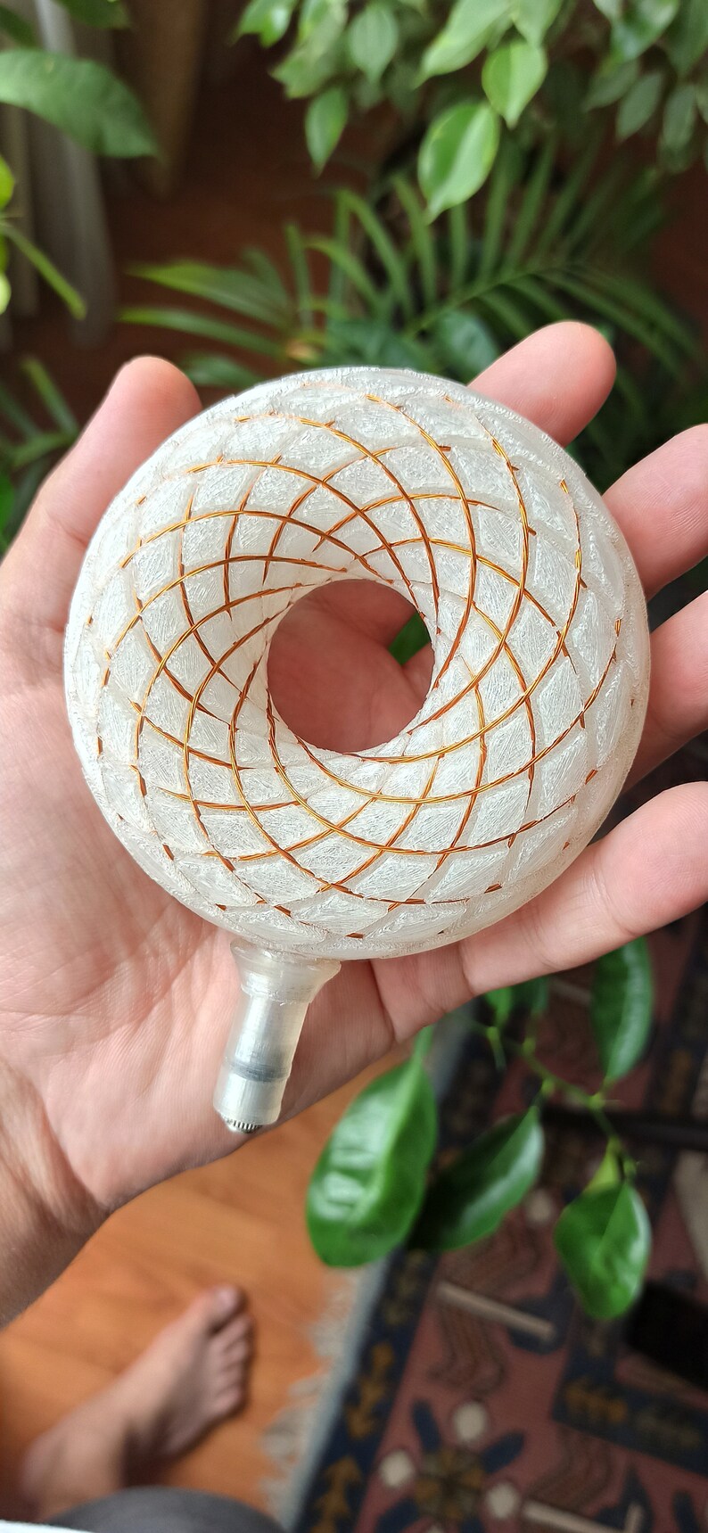 4.72inch 12cm Rodin Coil L Size abha Torus Vortex Toroidal Wave Orgone ...