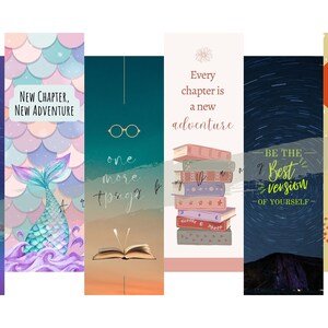 Printable Bookmarks Template Printable Bookmarks Set Digital - Etsy