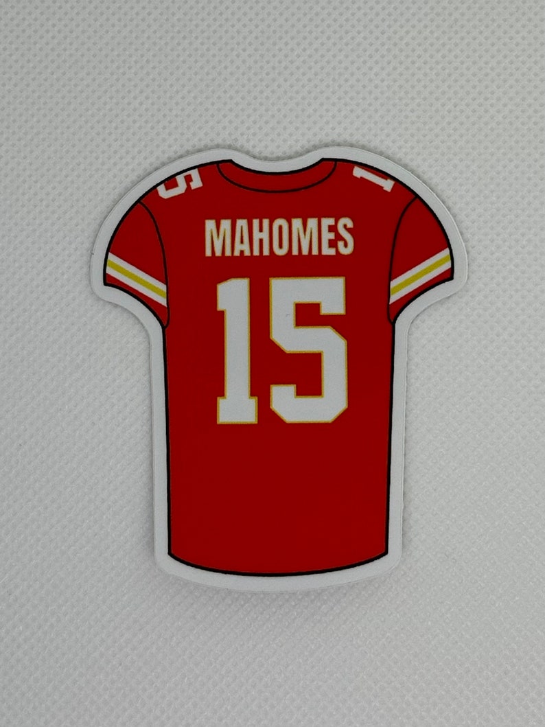Patrick Mahomes Jersey Sticker - Kansas City Chiefs Football - Mahomes ...