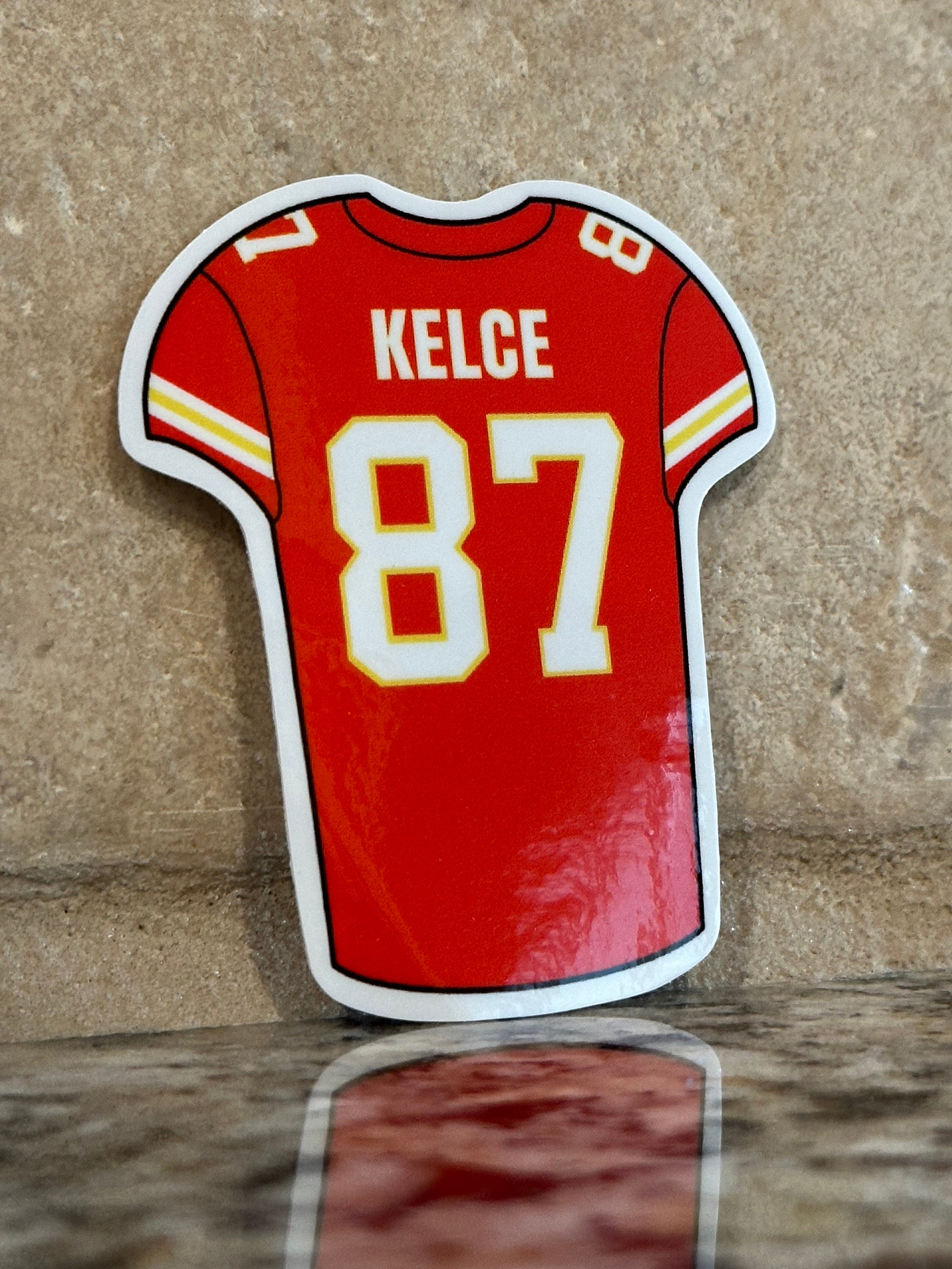 Travis Kelce Jersey Sticker Kansas City Chiefs Kelce 87 - Etsy
