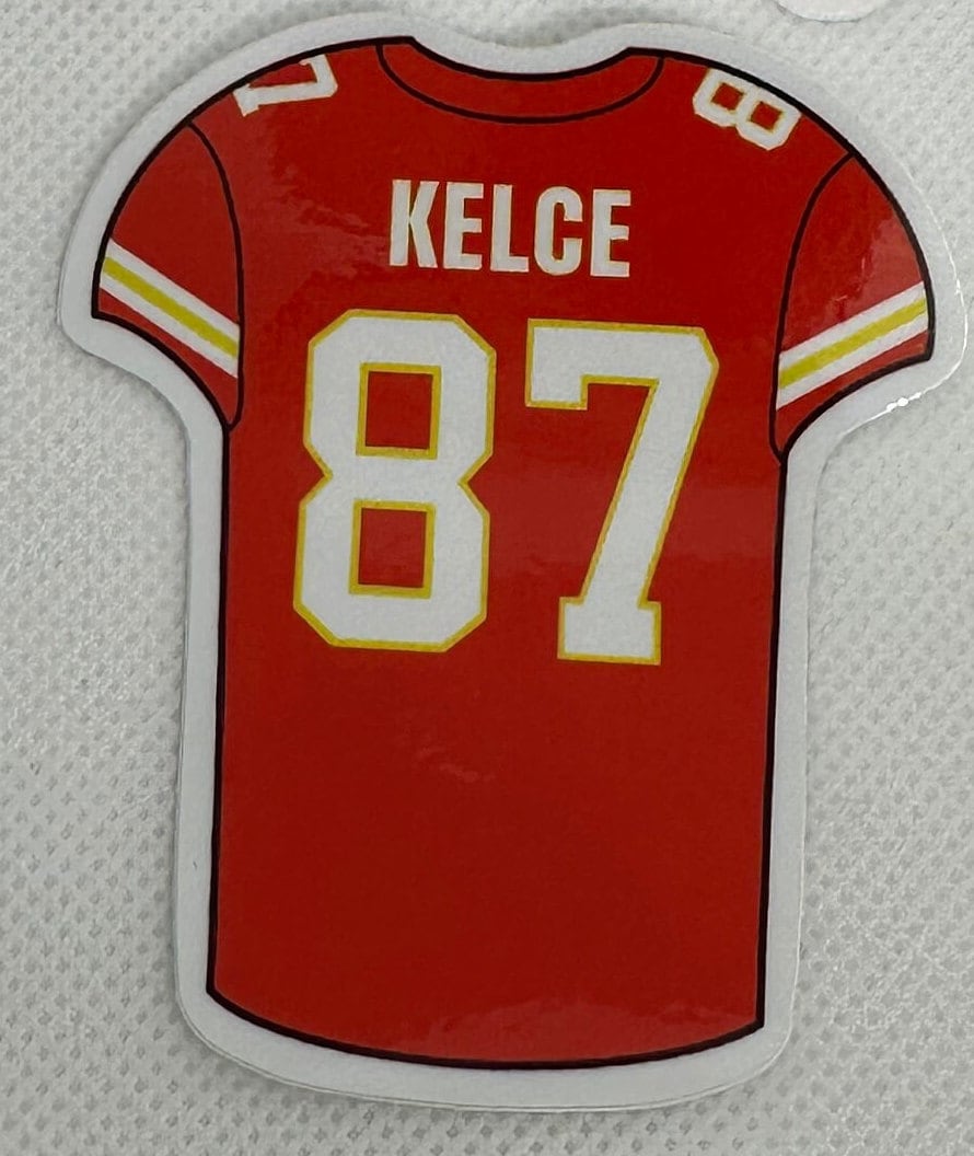 Travis Kelce Jersey Sticker Kansas City Chiefs Kelce 87 - Etsy