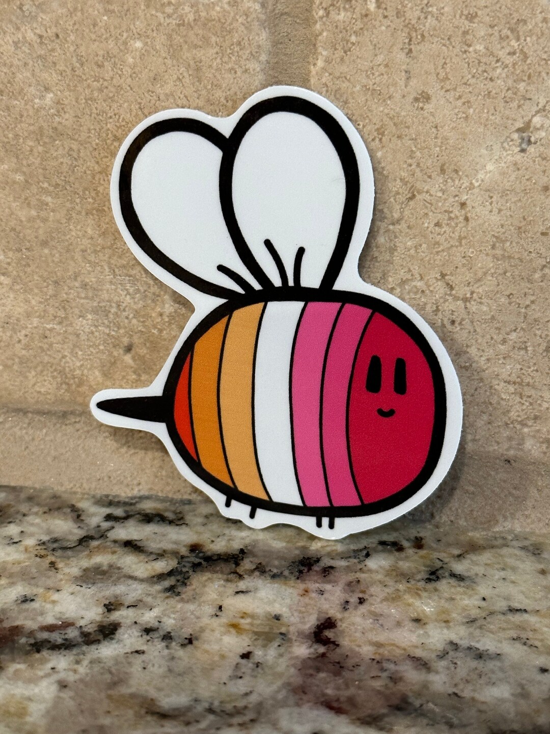 Bumble Bee Sticker LGBTQ Lesbian Flag Colors - Etsy