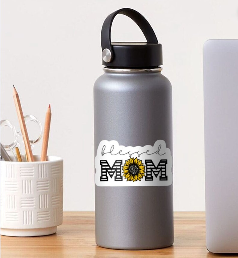 Blessed Mom Sunflower Sticker - Etsy