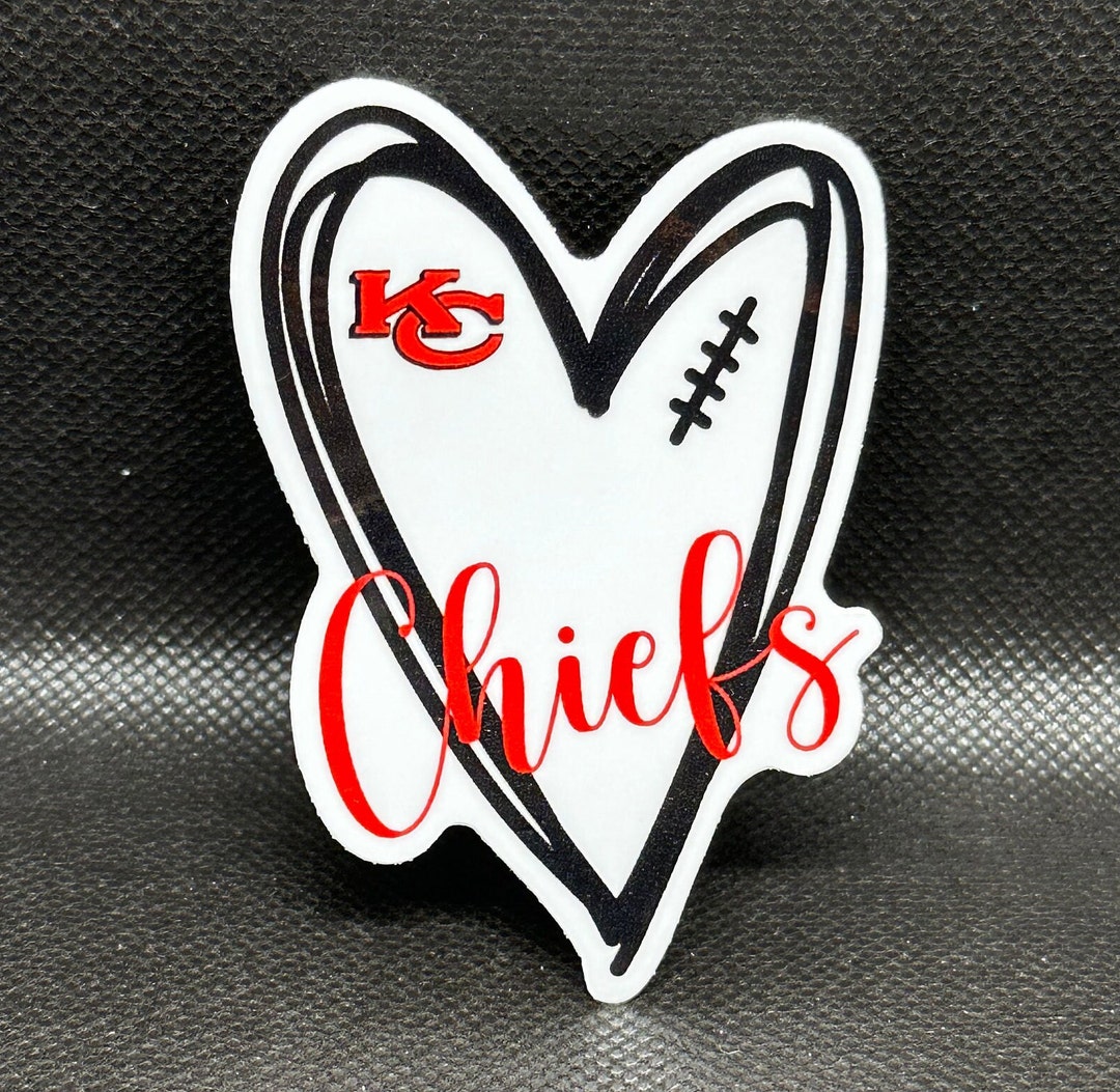 Kansas City Chiefs Heart Sticker - Etsy