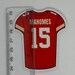Patrick Mahomes Jersey Sticker Kansas City Chiefs Football Mahomes 15 ...