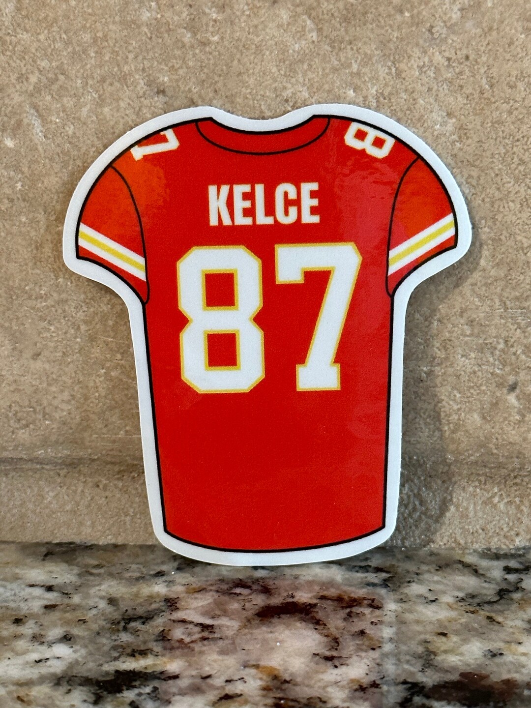 Travis Kelce Jersey Sticker Kansas City Chiefs Kelce 87 - Etsy