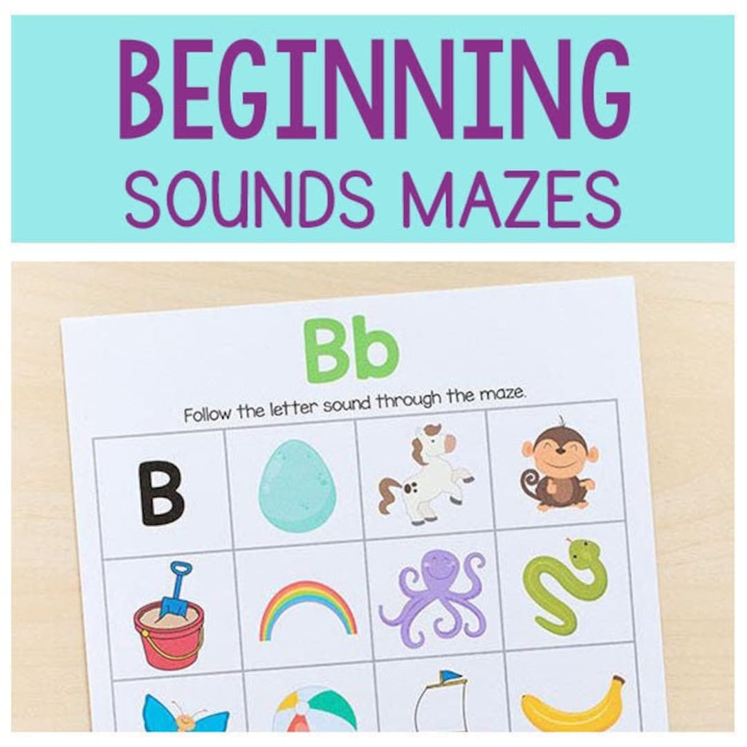 Beginning Sounds Mazes - Etsy