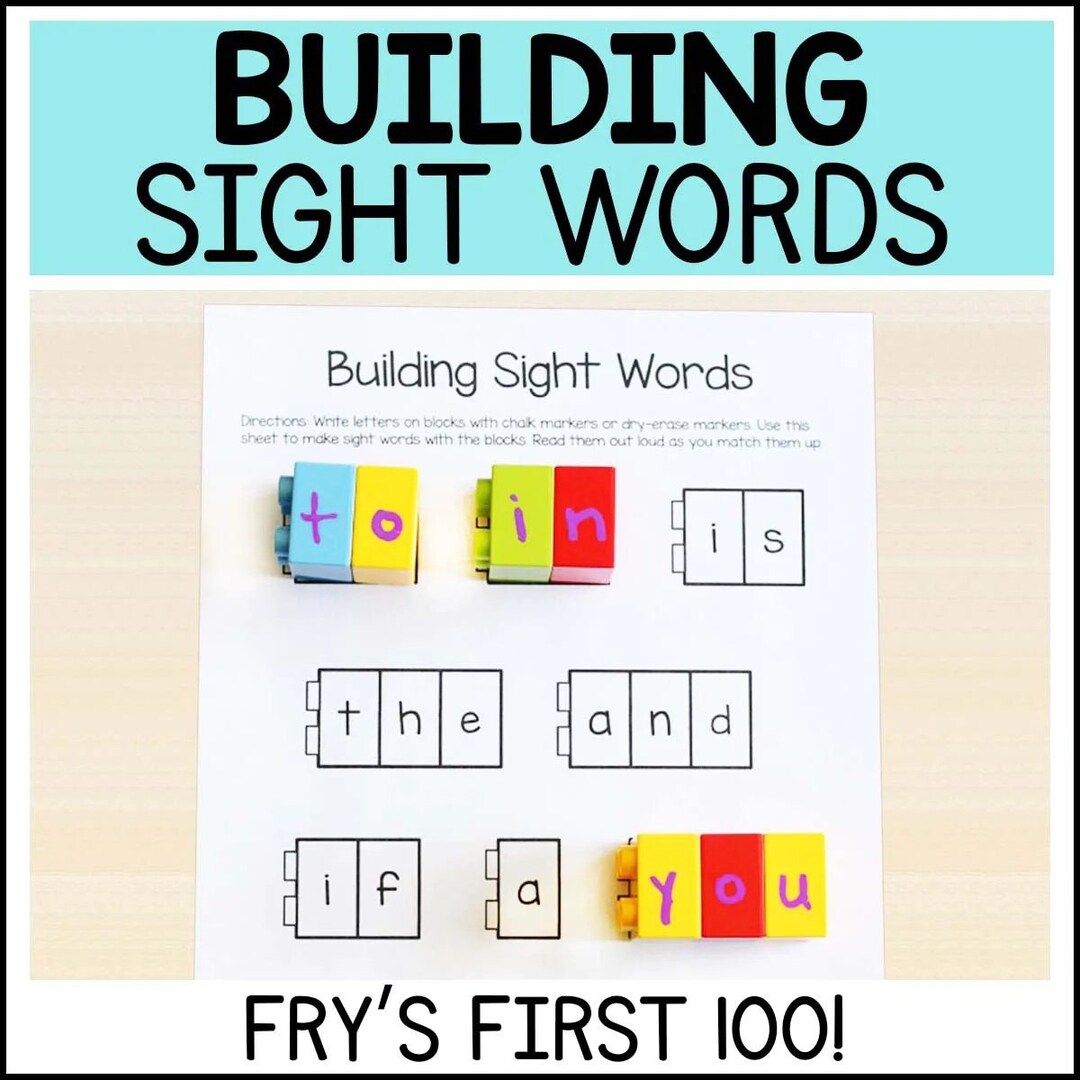 Building Sight Words – Fry’s First 100 - Etsy