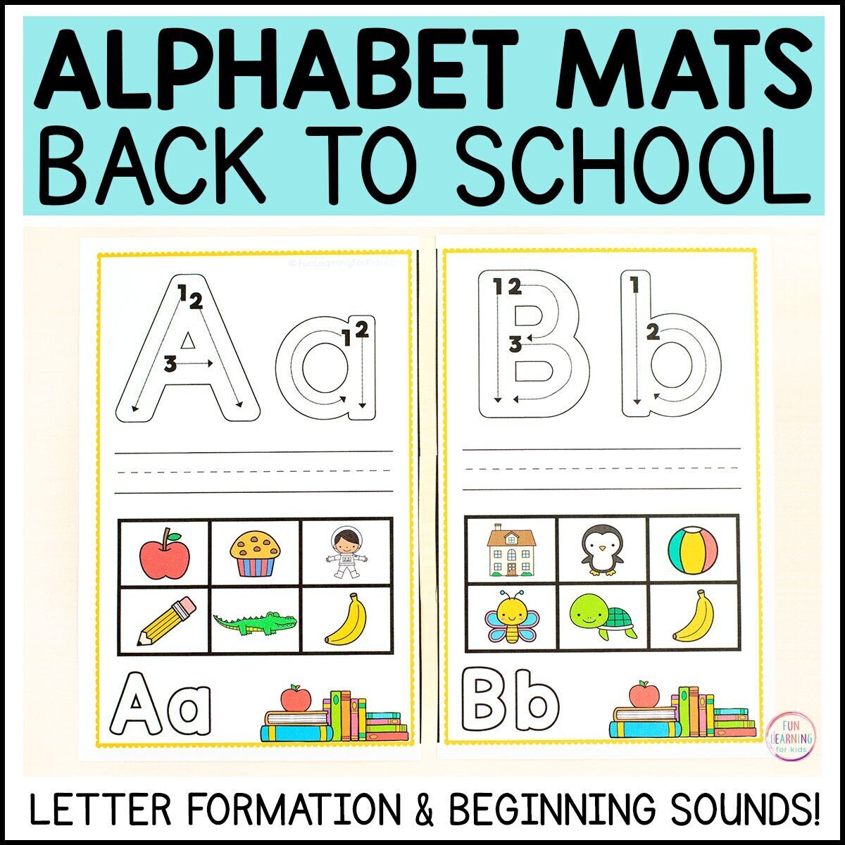 Back to School Alphabet Mini Mats - Etsy