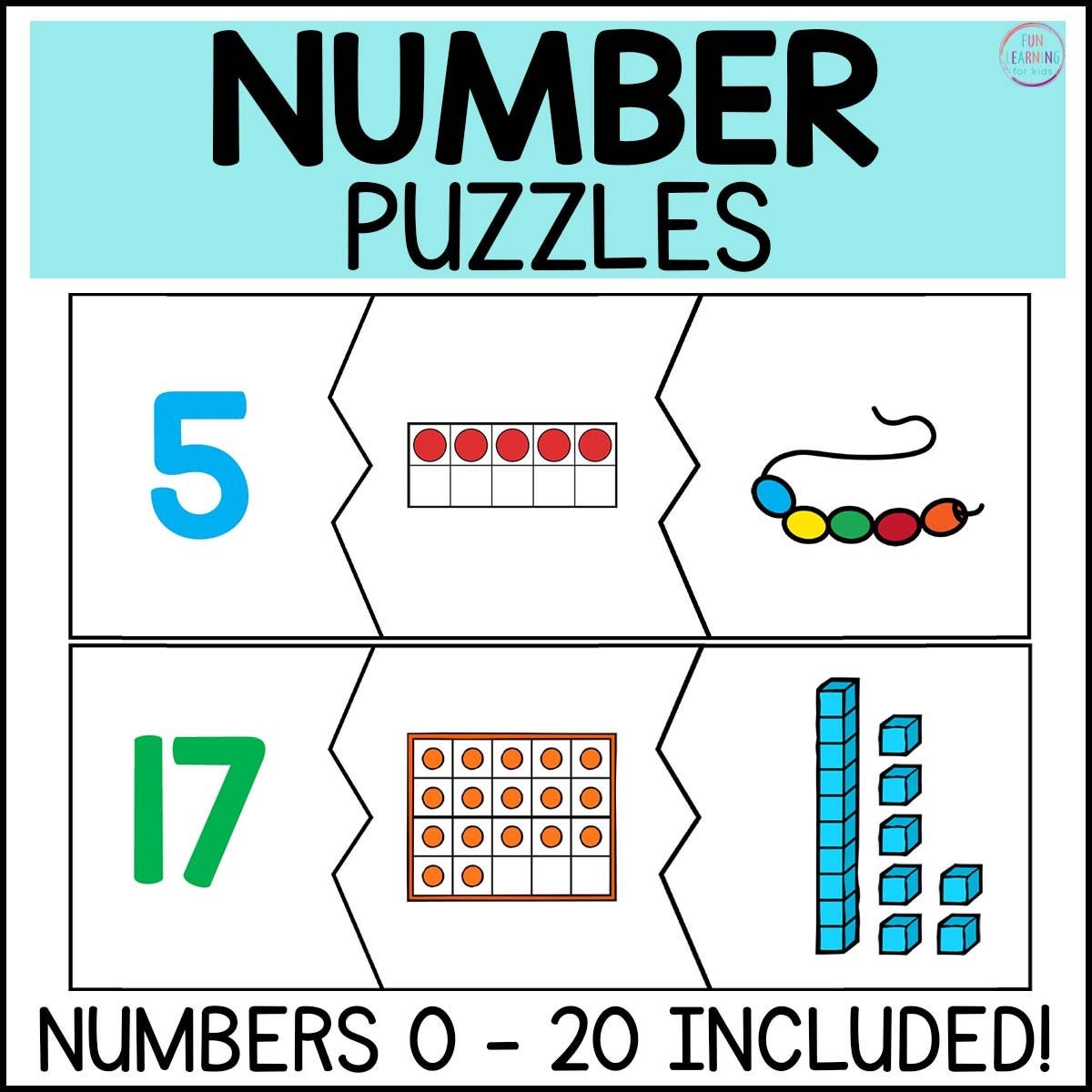 Number Puzzles 0 - 20 - Etsy