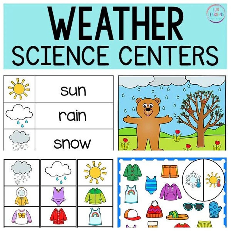 Weather Science Activities for Preschool and Kindergarten - Etsy