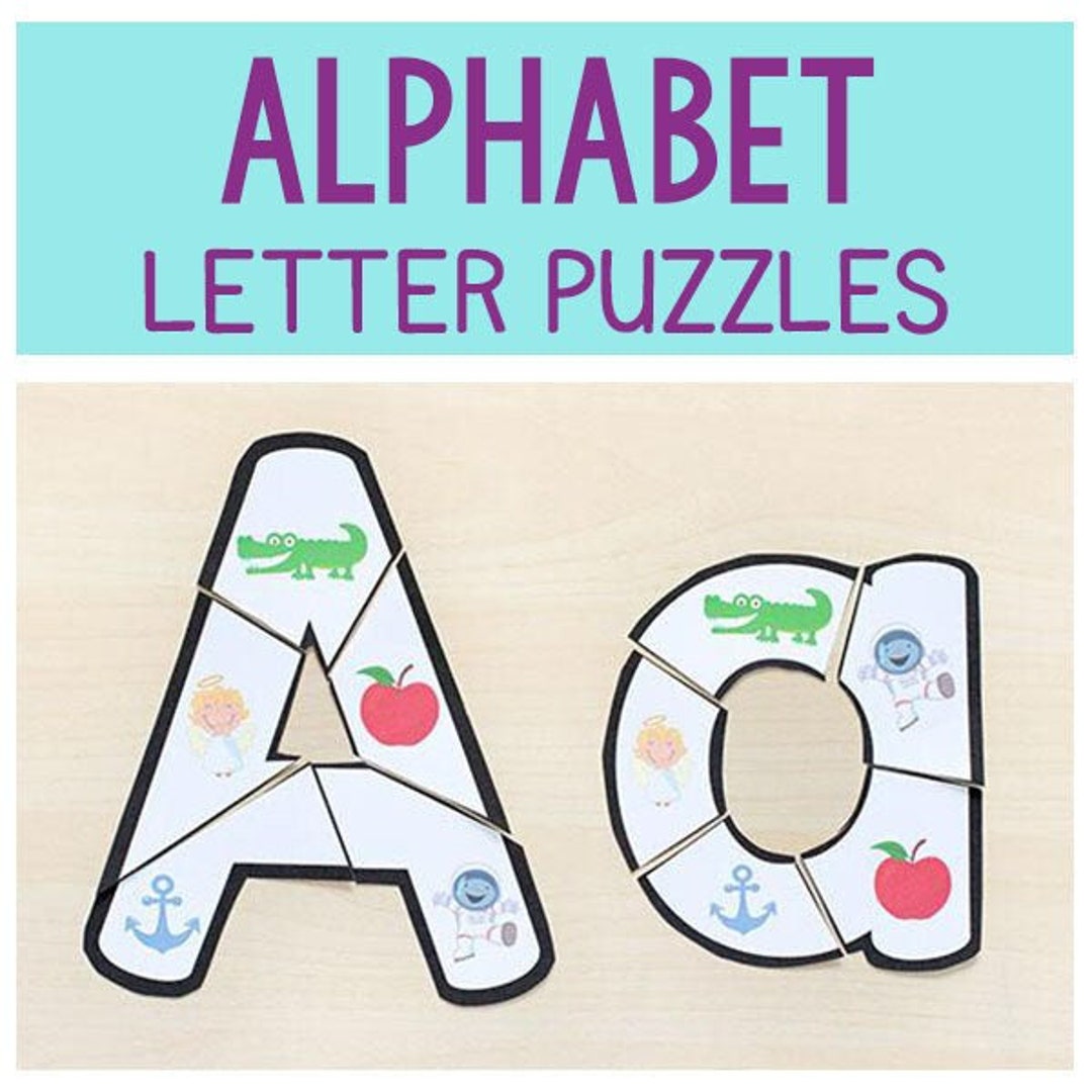 Alphabet Letter Puzzles - Etsy