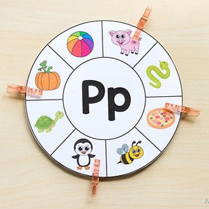 Beginning Sounds Clip Wheels - Etsy