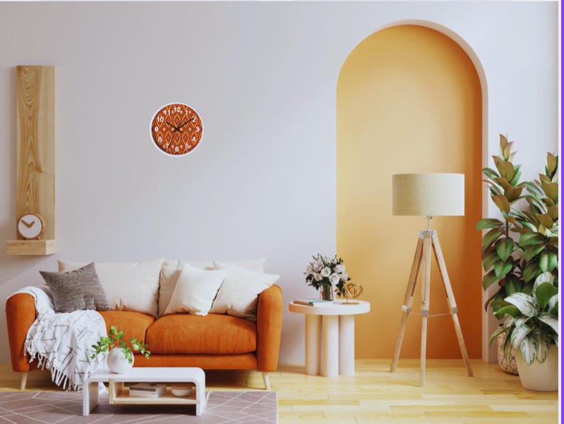 Somali Cultural Patterns Wall Clock, African Home Decor, Unique Clock ...