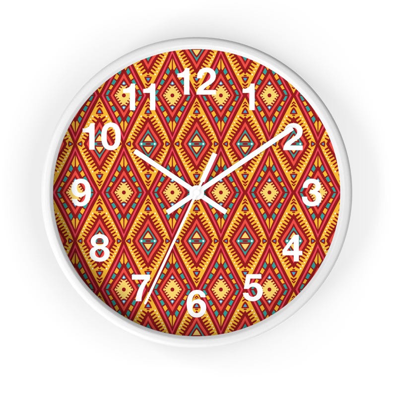 Somali Cultural Patterns Wall Clock, African Home Decor, Unique Clock ...