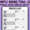 Hiking Log Printable, Trail Log, Hiking Journal, Travel Journal, Trail ...