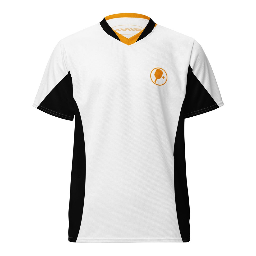 Pickleball Black and White Block Uniform Recycled Unisex Sports Jersey ...