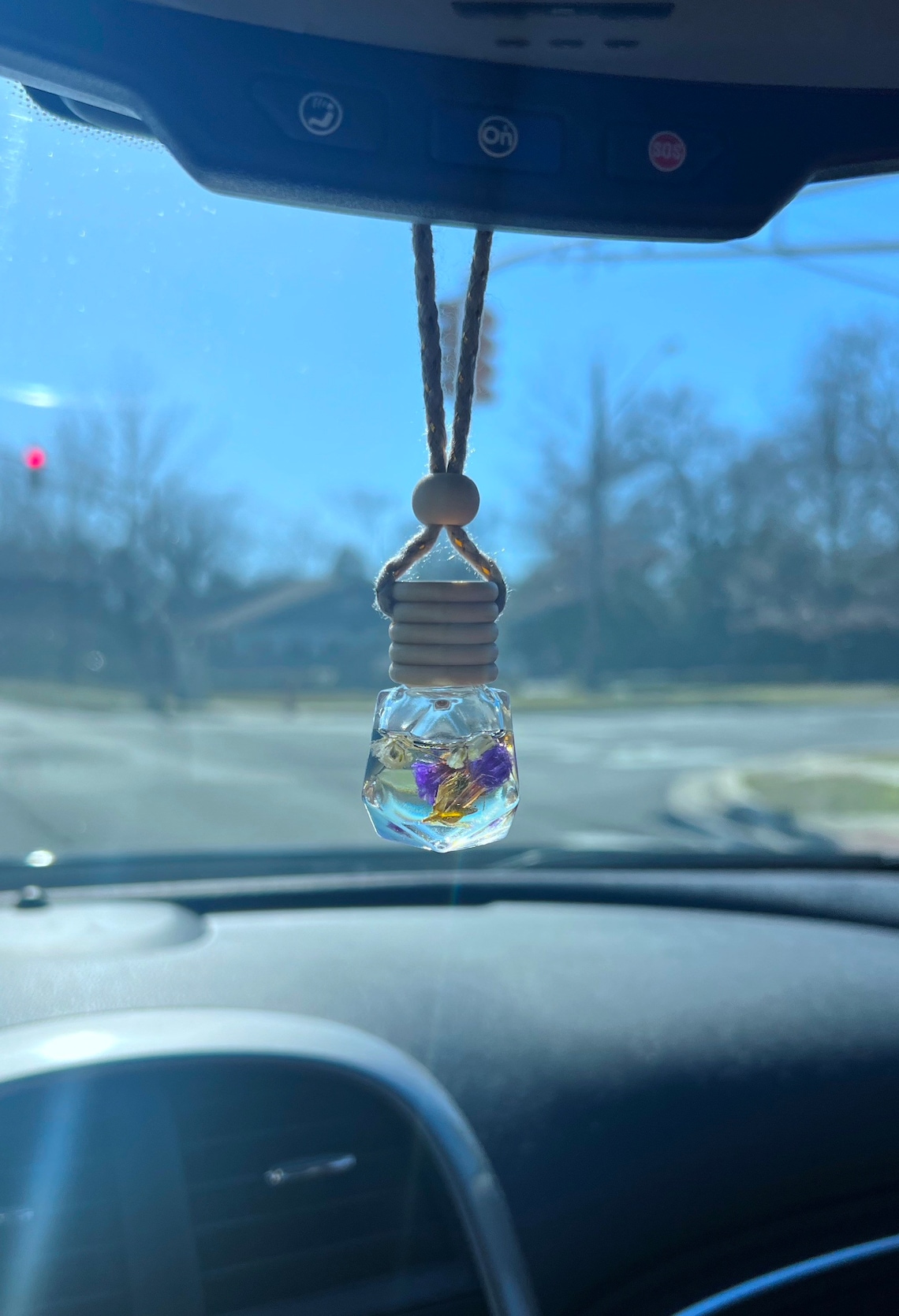 Glass Car Air Freshener Diffuser Car Accessories Fragrance Oil Real ...