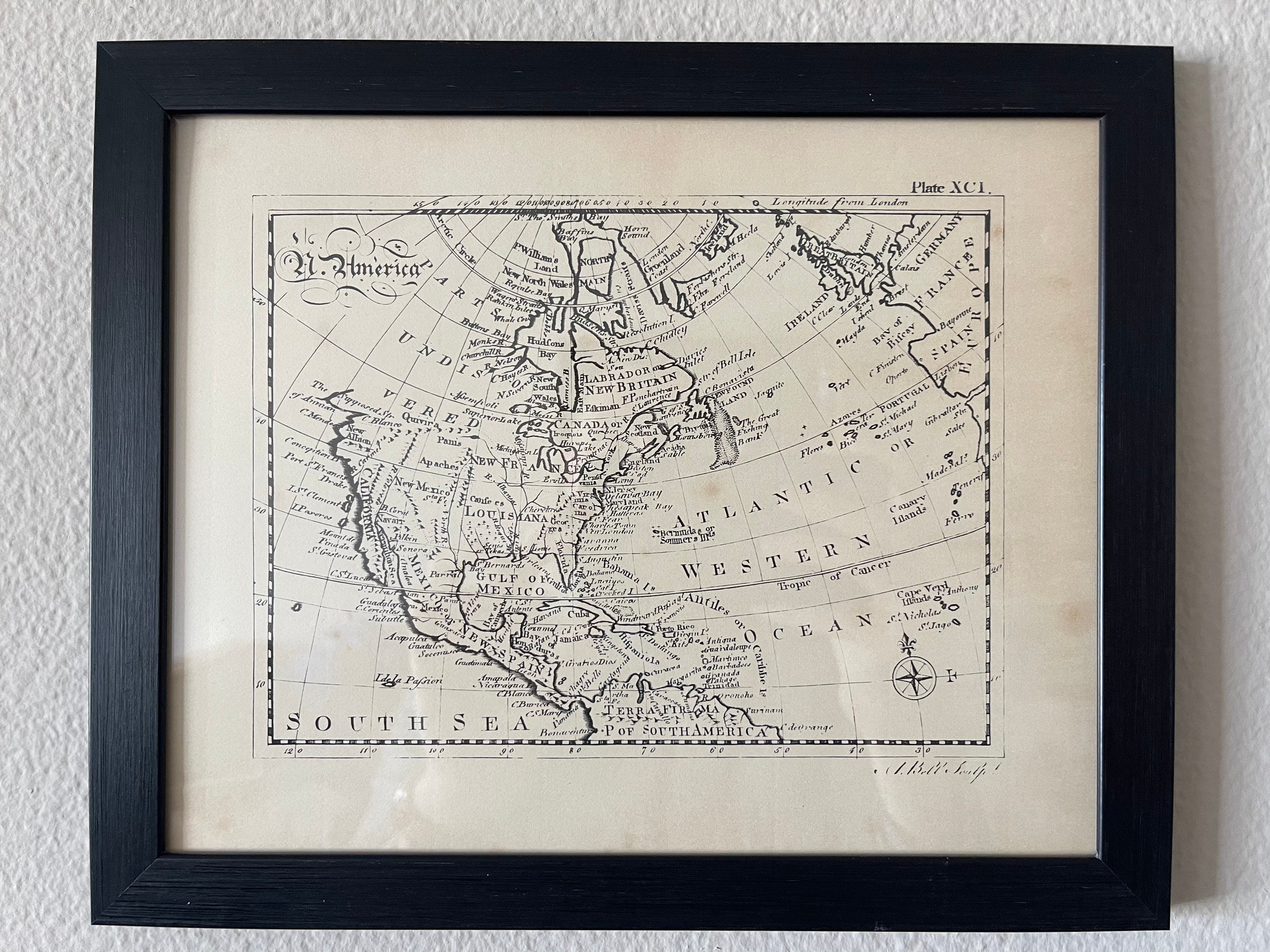 Antique World Maps Set of Six 1771 Encyclopaedia - Etsy