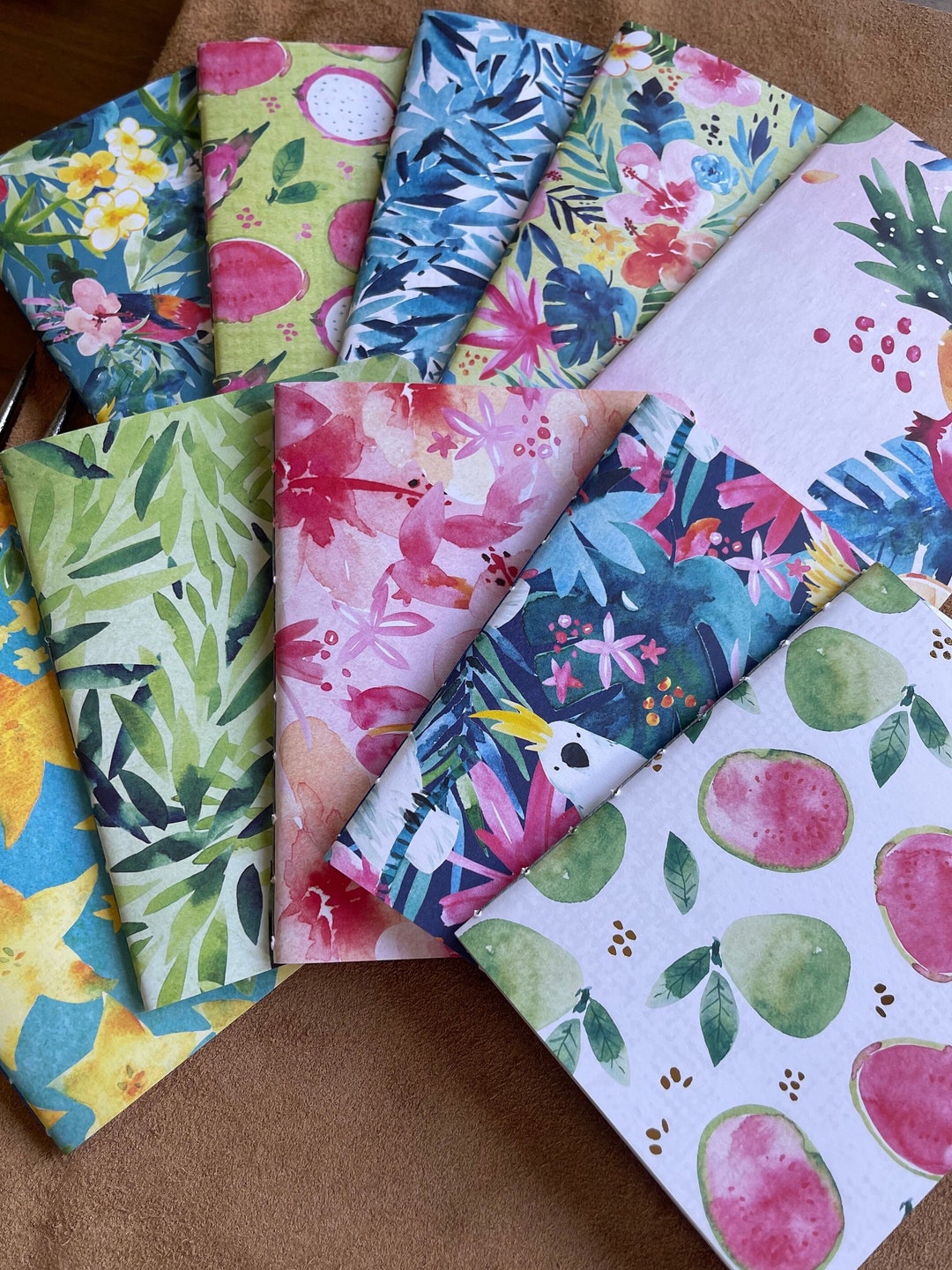 Handmade Blank Saddle Stitch Notebooks pack of 5 key West - Etsy