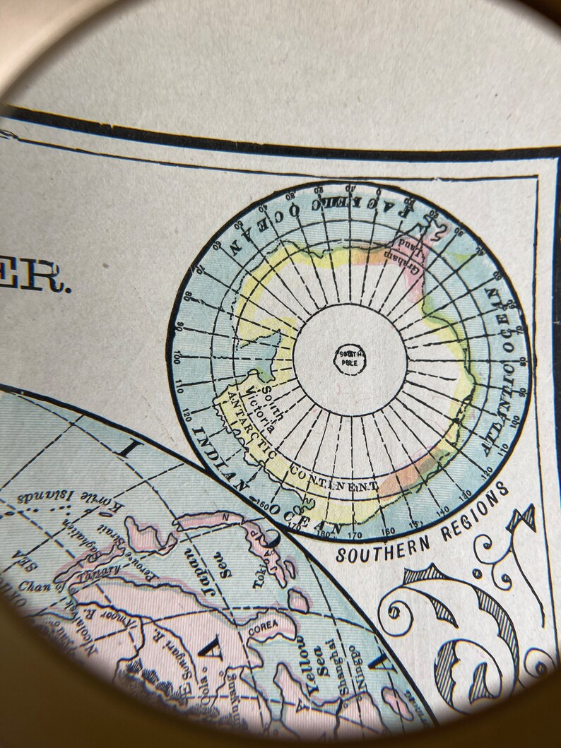 Rare Antique World Map 1901 Cram's Superior Atlas of - Etsy