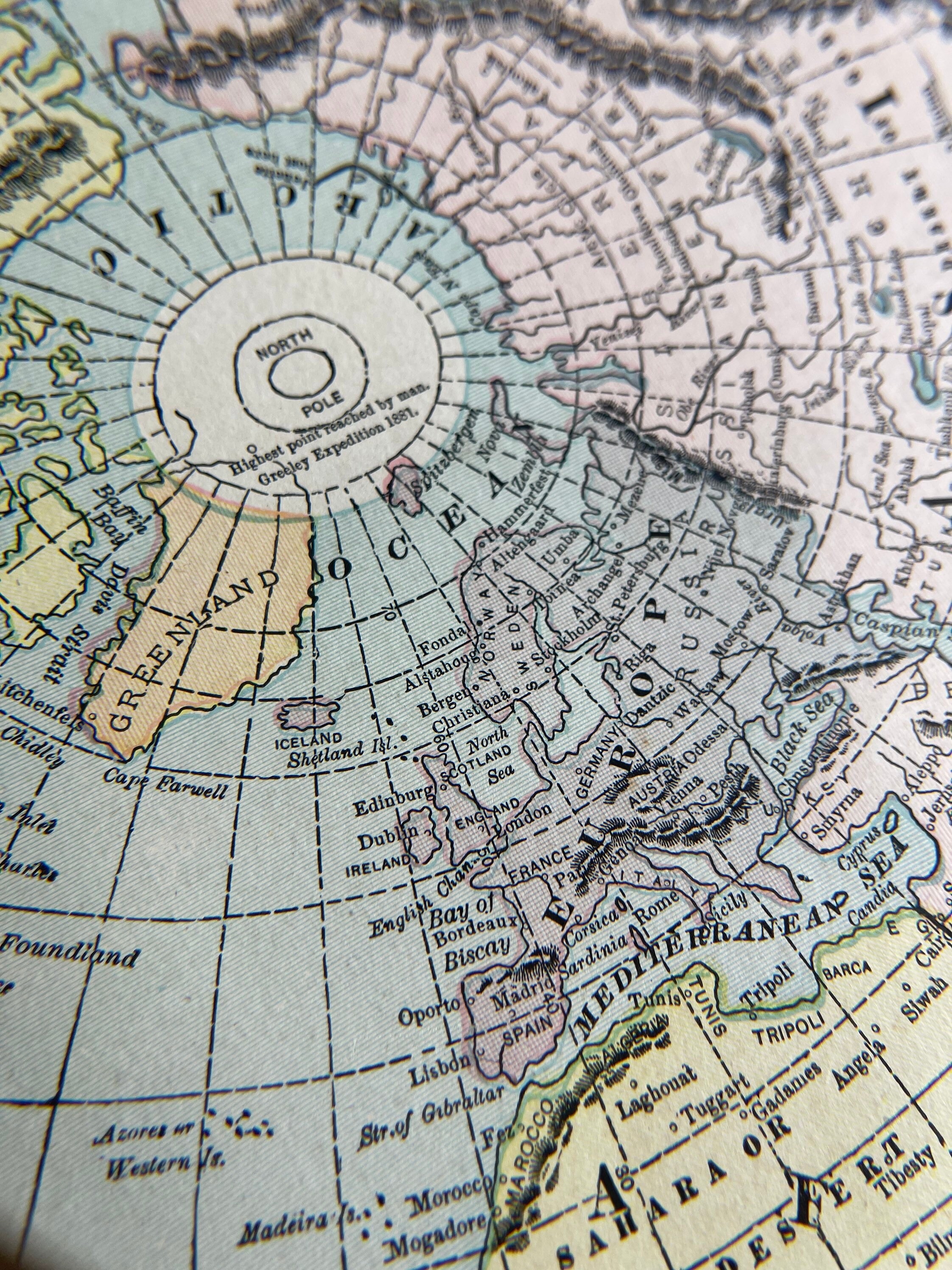 Rare Antique World Map 1901 Cram's Superior Atlas of - Etsy