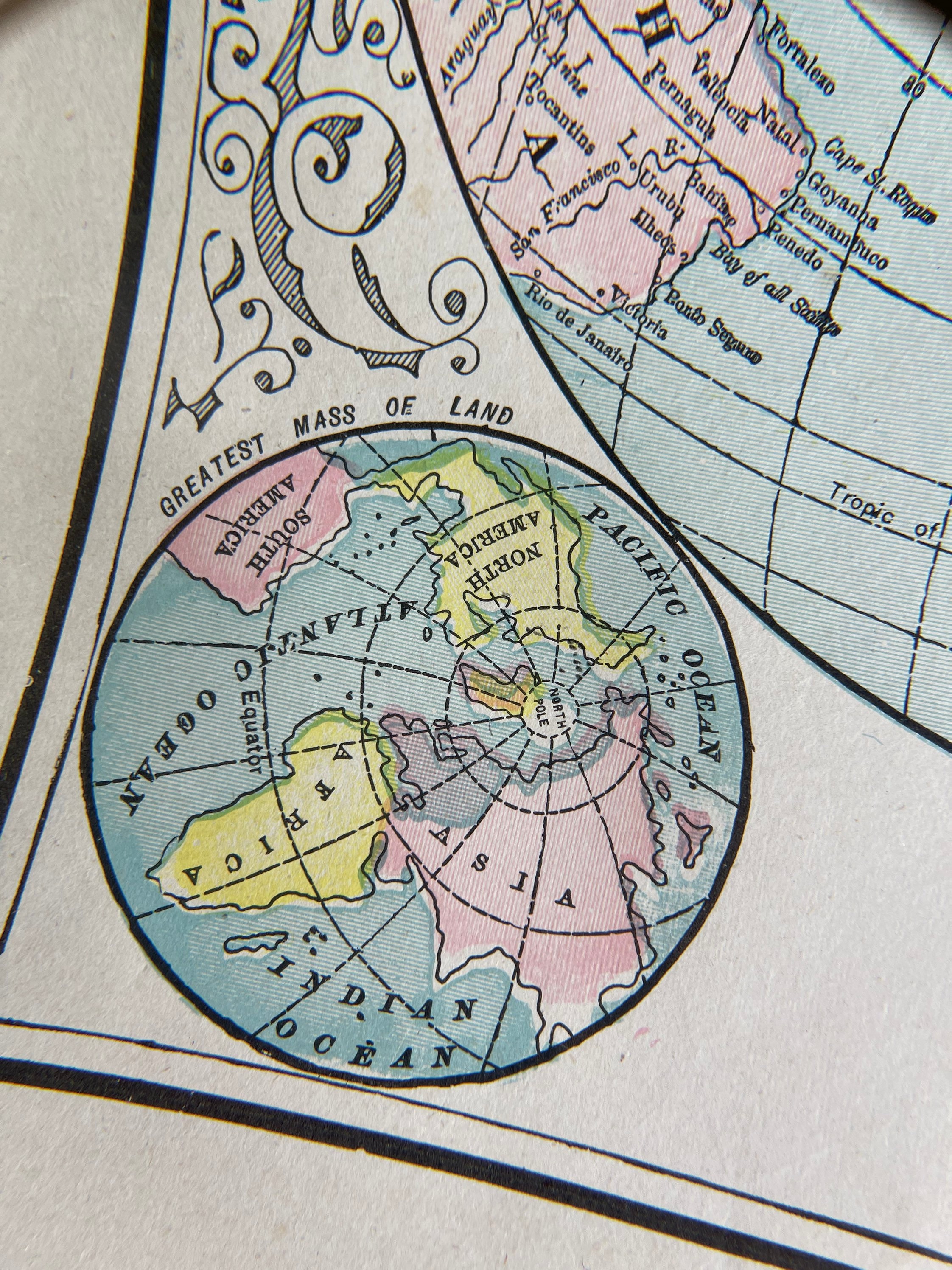 Rare Antique World Map 1901 Cram's Superior Atlas of - Etsy