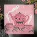 8x8 Pink Spooky Tea Art Print | Halloween Artwork | Pumpkin | Jack O ...