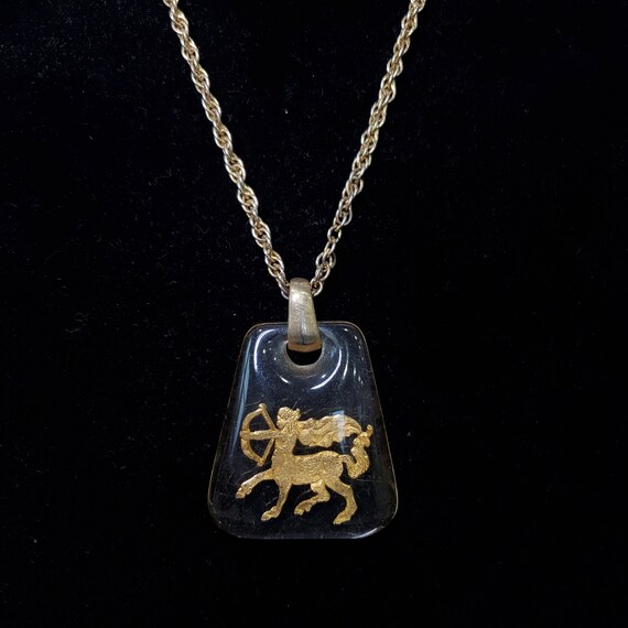 Vintage Sagittarius Centaur Archer Pendant Necklace Gold Tone - Etsy