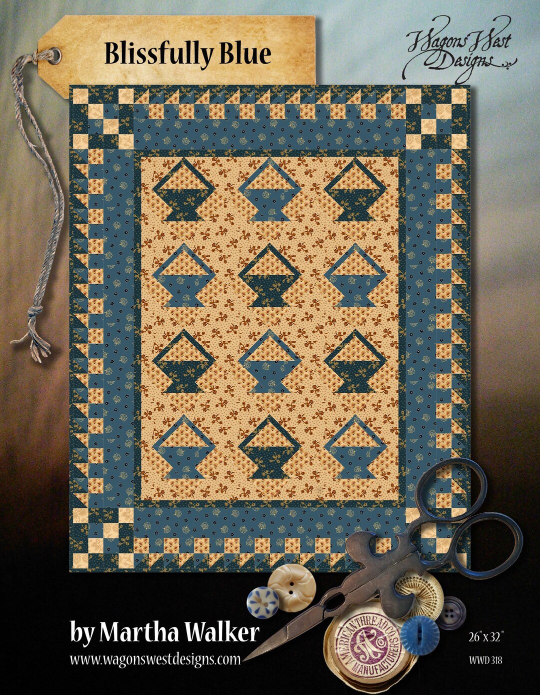 Quilt PDF Pattern - Blissfully Blue - Etsy