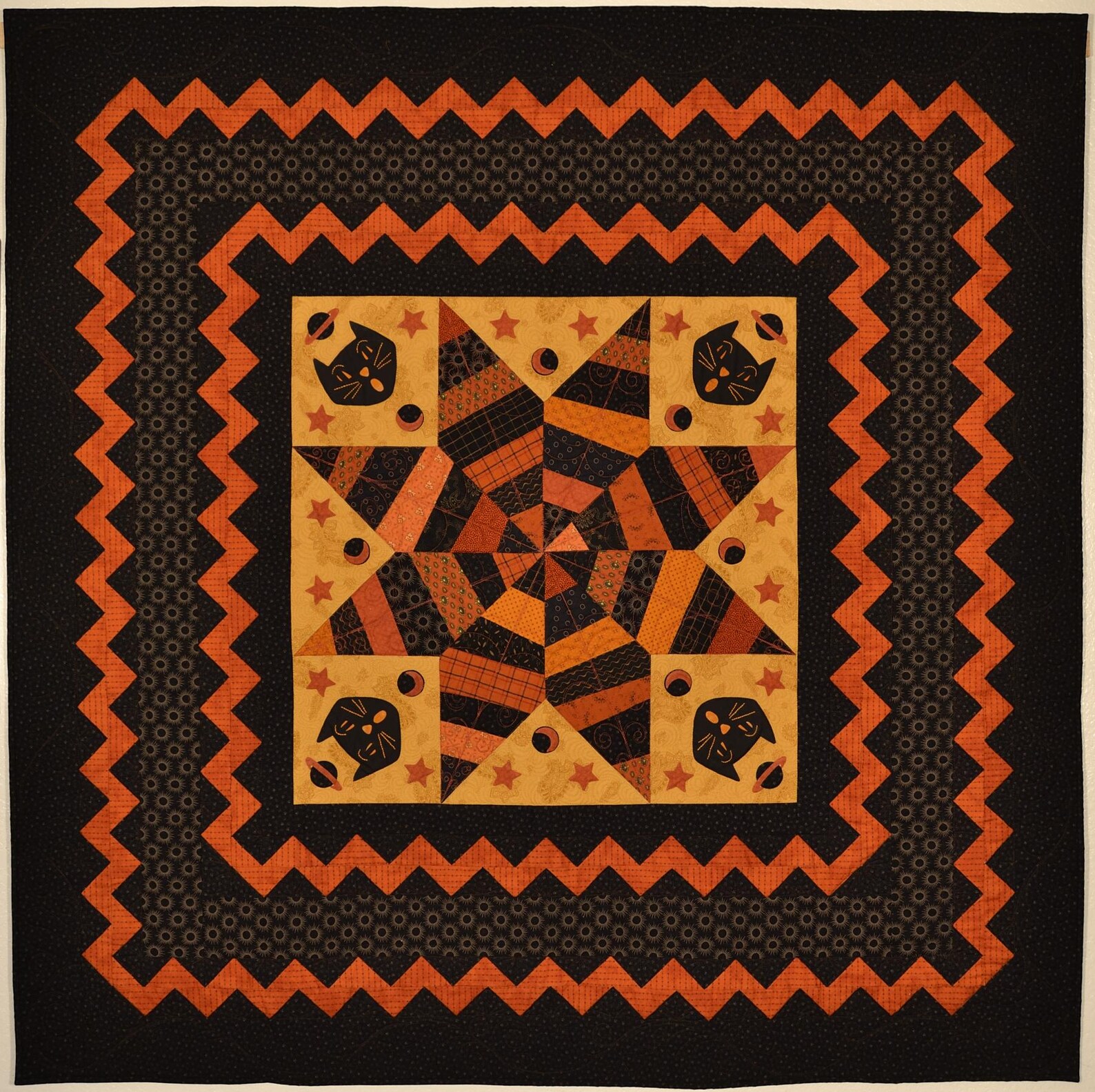 Halloween Quilt PDF Pattern - Scaredy Cats - Etsy