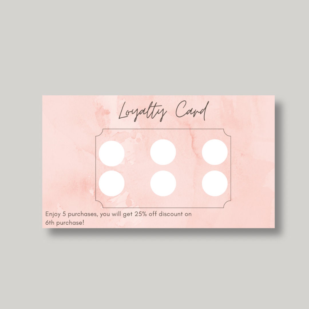 Loyalty Card - Etsy
