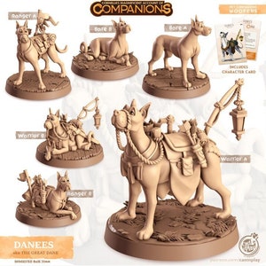 Danees Dnd Great Dane Mini Table Top Miniature Castnplay Companion ...