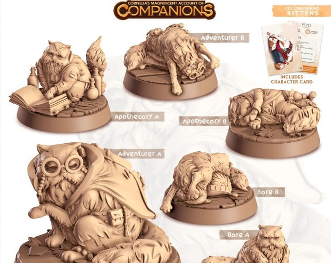 Animal Construct Cat Companion Mechanimals 32mm 28mm Miniatures for ...