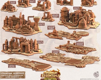 Assorted Steampunk Terrain RPG Terrain 28-48mm Terrain - Etsy