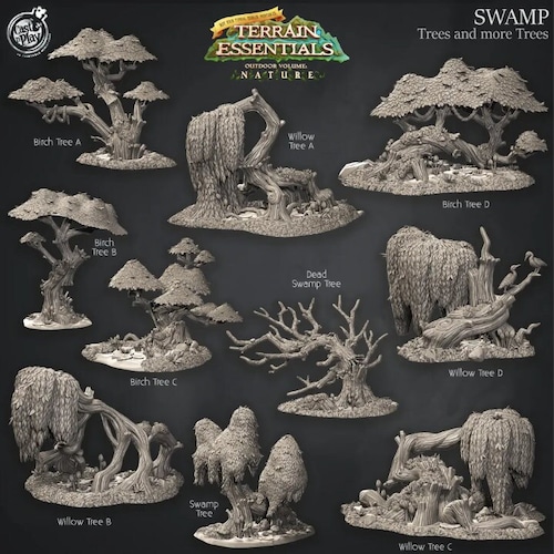 Terrain Essentials Swamp Terrain Swamp Trees 28-32MM - Etsy