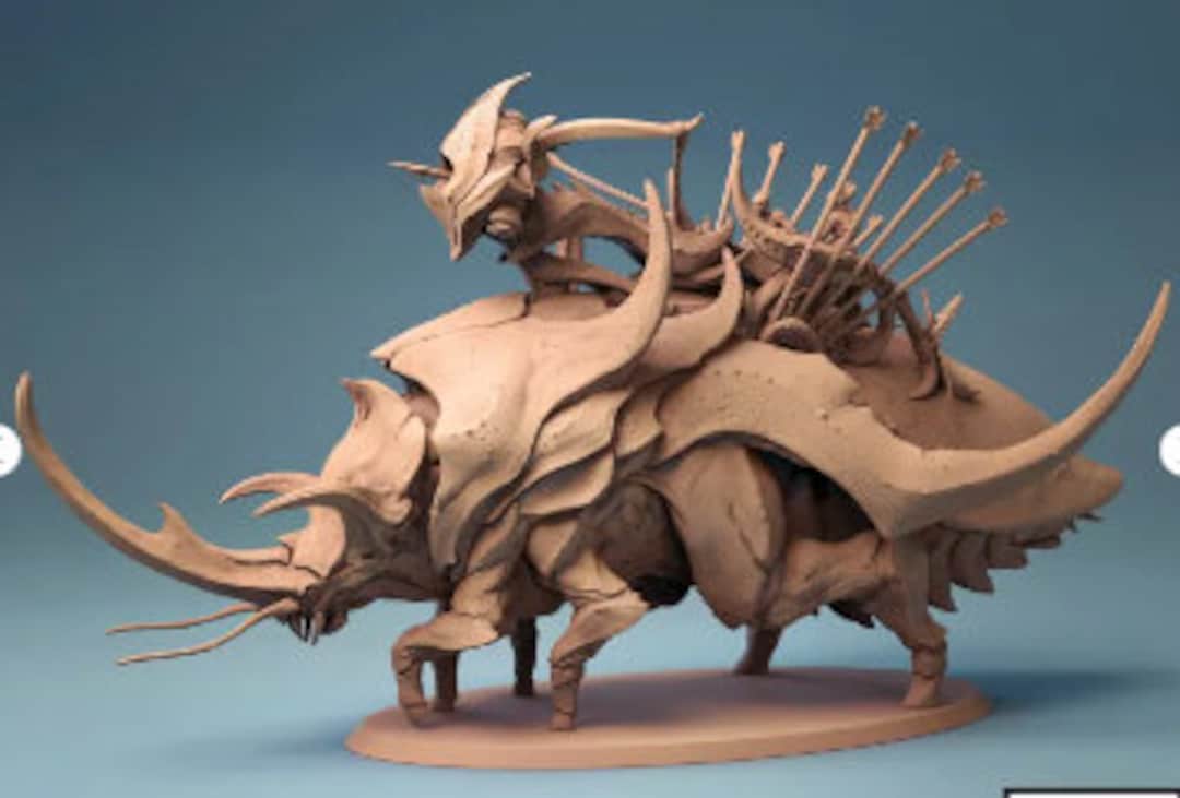 Siege Beetle Huge Beast Miniature Rescale Miniatures Dnd Fantasy RPG ...