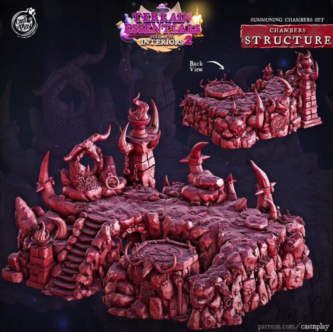 Terrain Essentials Interiors Summoning Chamber 28-32MM Terrain 3D ...