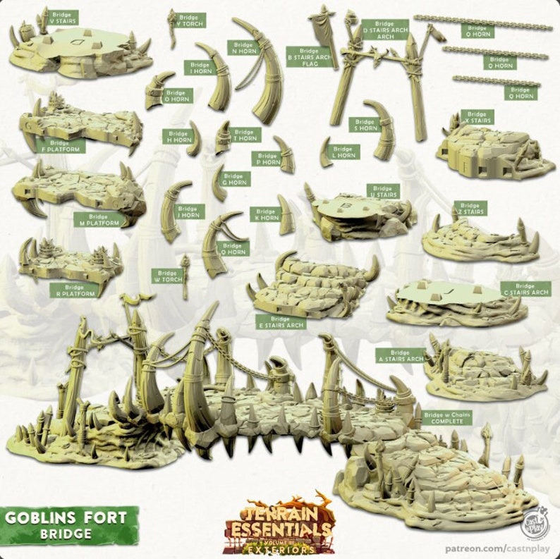 Goblin Fort Terrain 3D Goblin Fort Bridge Outdoor Scenery & Terrain ...