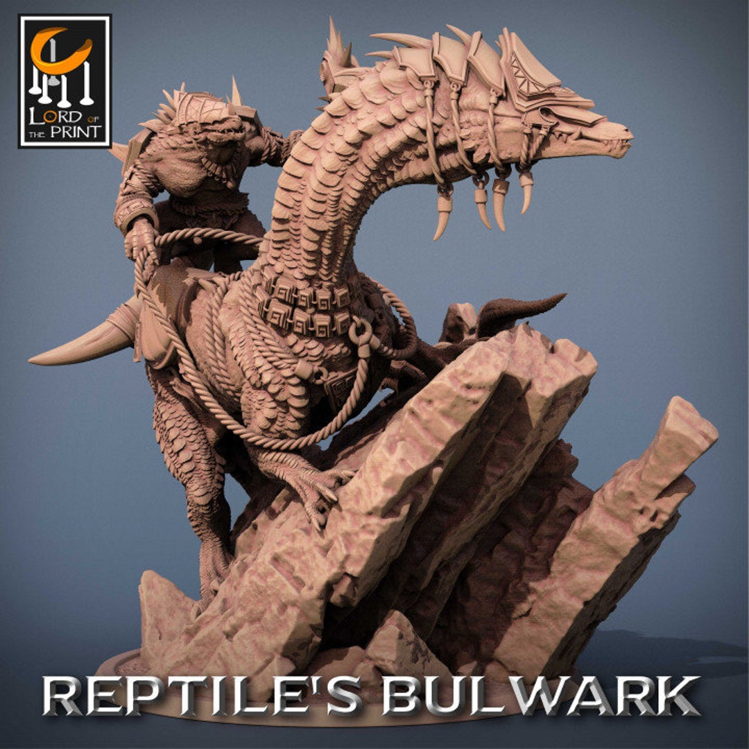 Lizardmen Mount 04 Climbing Reptile's Bulwark Huge Beast Miniature ...