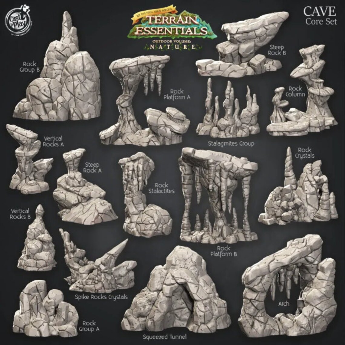 Terrain Essentials Cave Terrain 28/32MM Castnplay 3D - Etsy