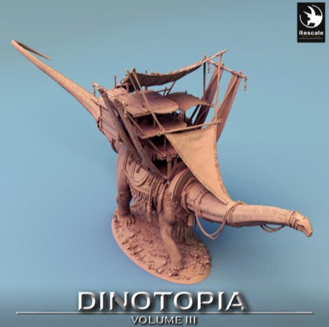 Diplodocus Caravan Huge Beast Miniature Rescale Miniatures DND RPG ...