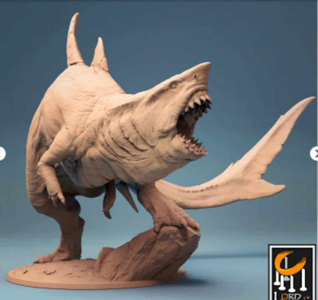 Karchar Tyrant Huge Beast Miniature Shark Rescale Miniatures DND RPG ...