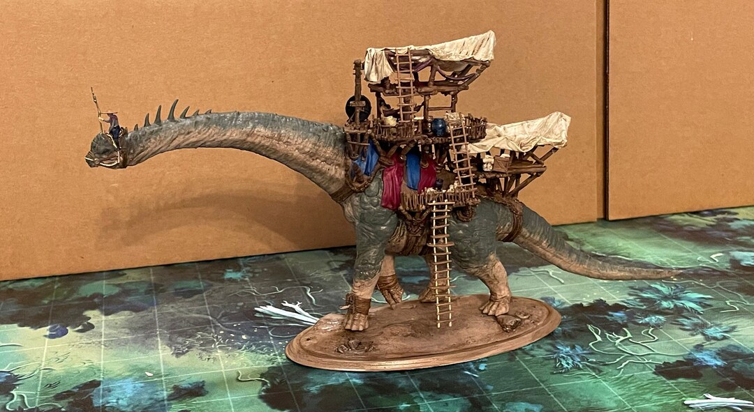 Brachiosaurus Caravan Huge Beast Miniature Rescale Miniatures DND RPG ...