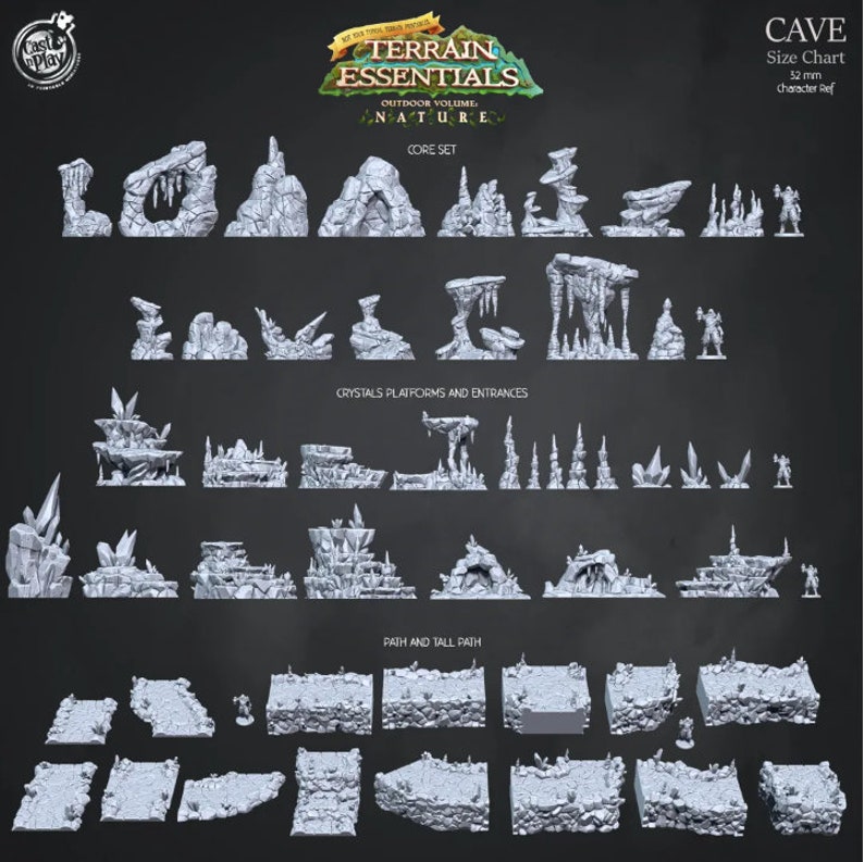 Terrain Essentials Cave Terrain 28/32MM Castnplay 3D - Etsy