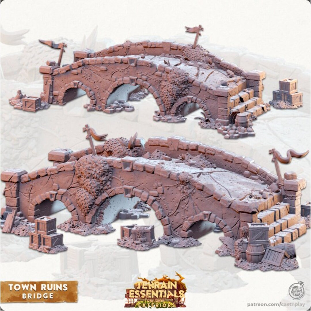 Town Ruins Bridge 3D Town Ruins Terrain Outdoor Scenery & Terrain ...