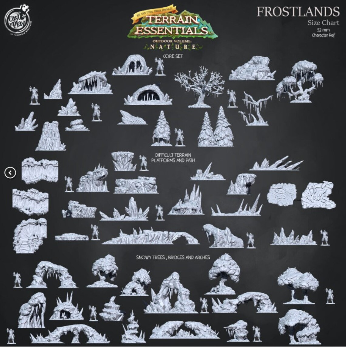Frostland Rugged Outdoor Terrain Castnplay 3D Scenery - Etsy