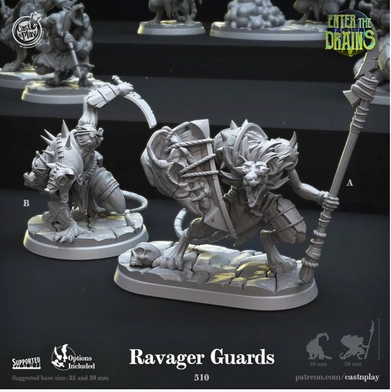 Ravager Guards Castnplay Dnd Miniature Fantasy RPG Games - Etsy
