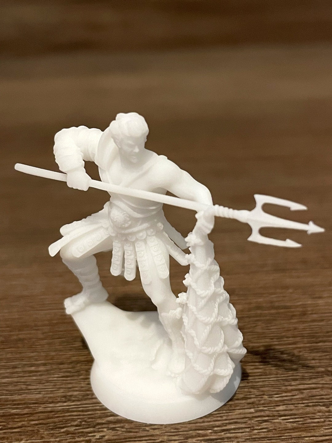 Trident Gladiator 3D Printed DND Tabletop Games Custom Game Pieces Role ...