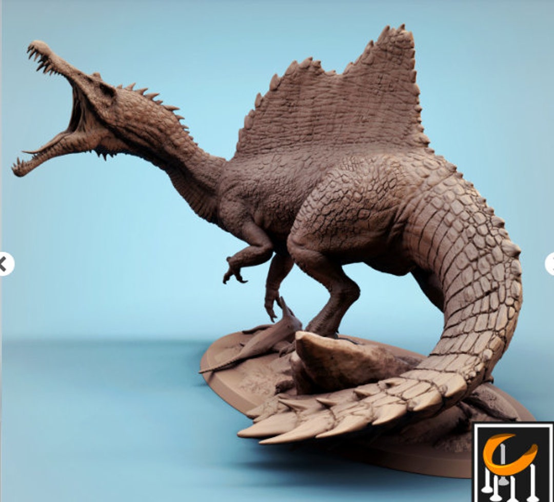 Spinosaurus Huge Beast Miniature Lord of the Print DND RPG Fantasy 3D ...